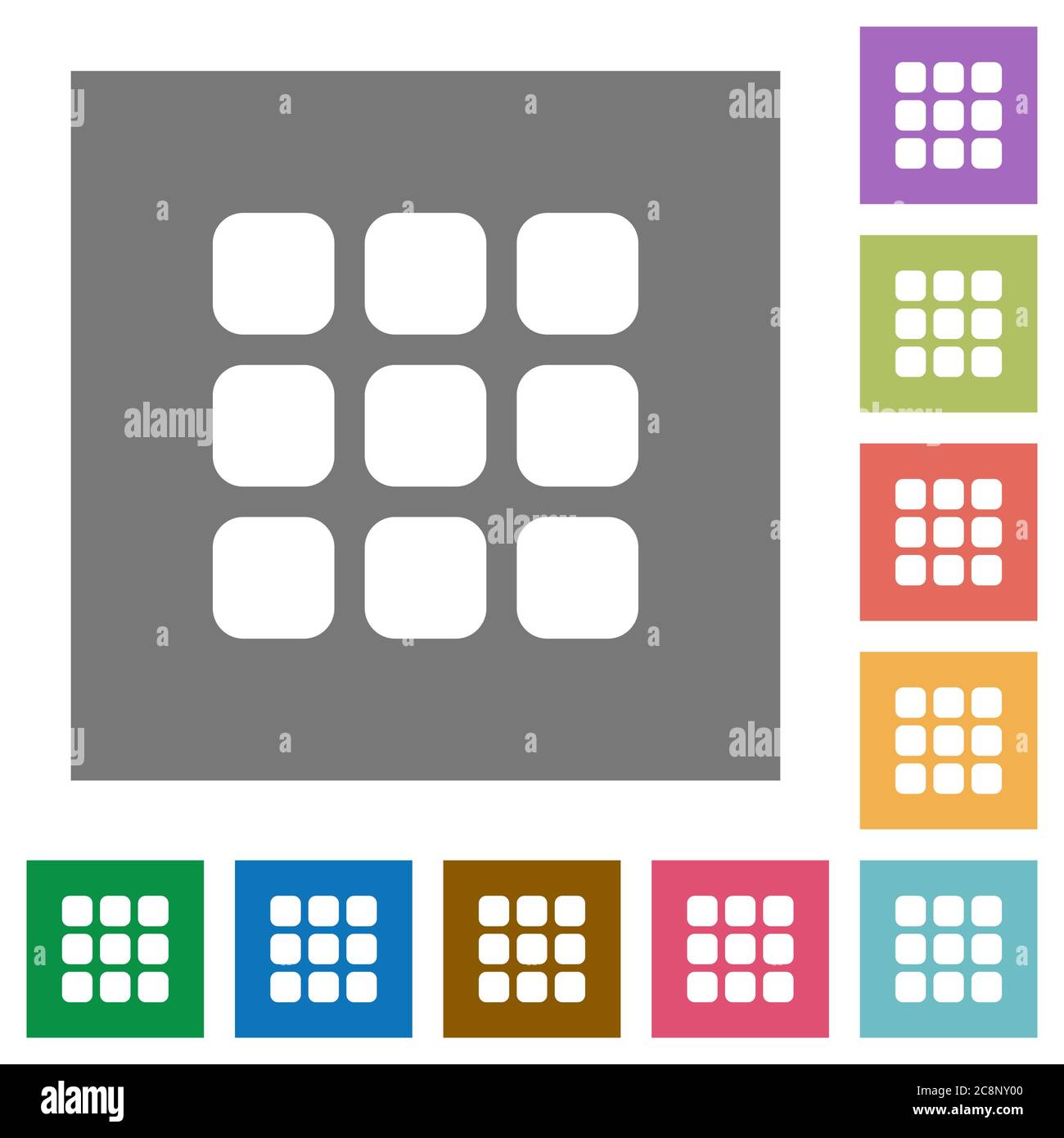 Grid view icon set Stock Vector Images - Alamy