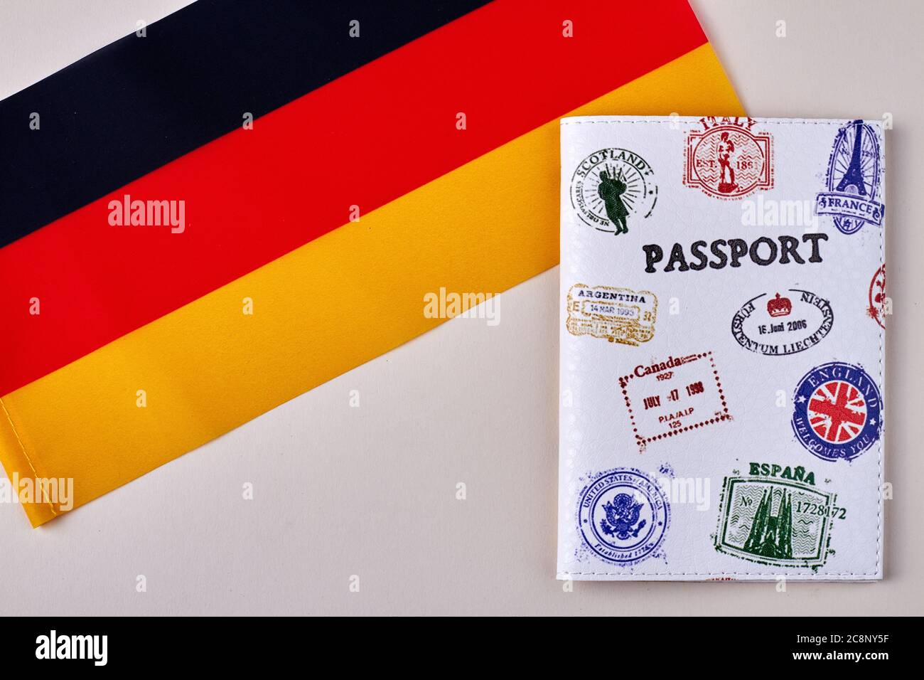 German passport stamp hi-res stock photography and images - Alamy