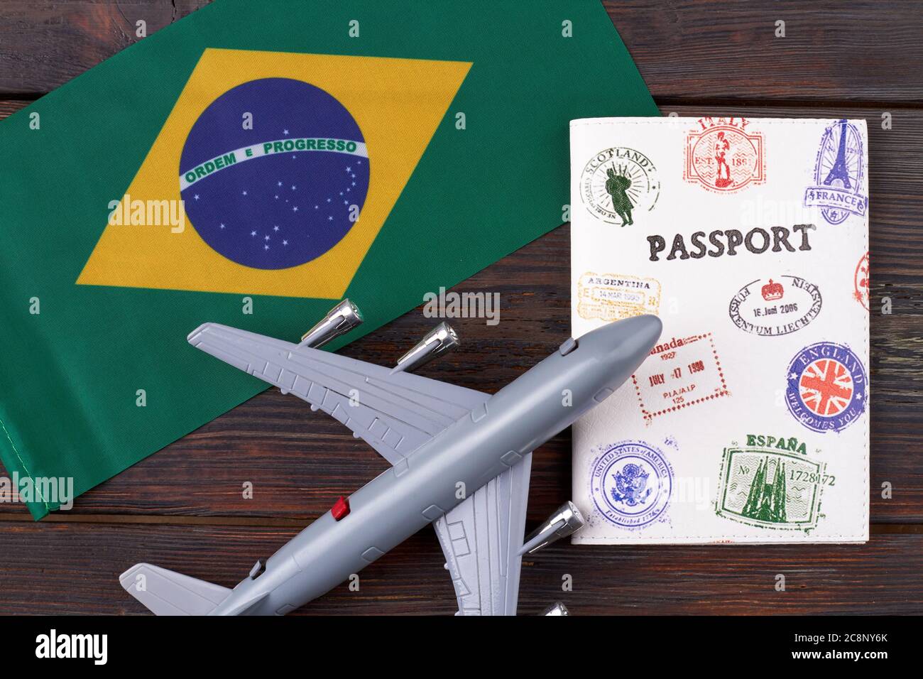 Passenger airplane flag brazil hi-res stock photography and images - Alamy