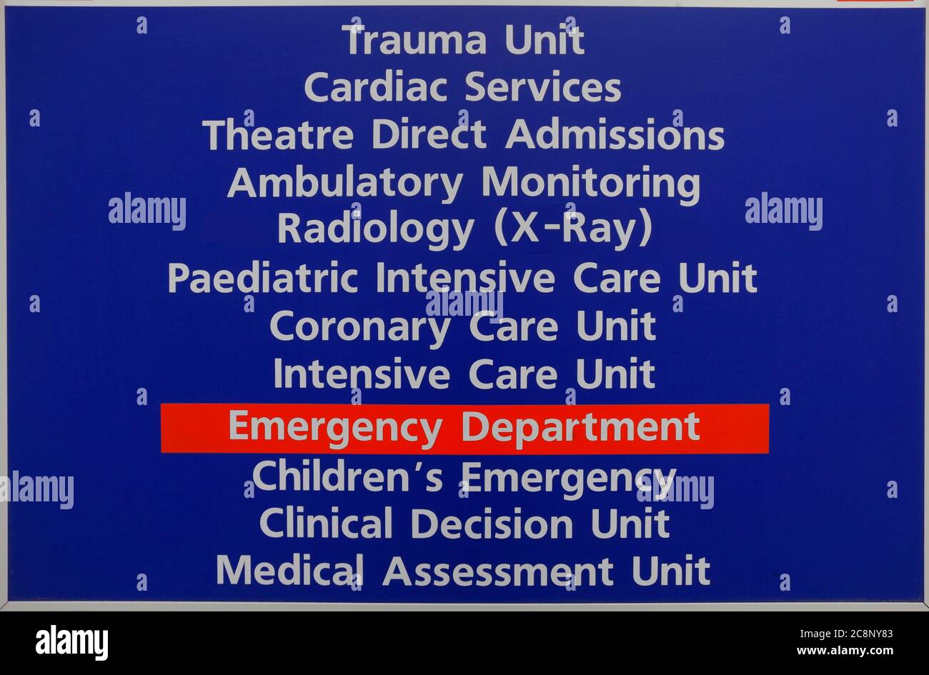 Hospital signage hi-res stock photography and images - Alamy