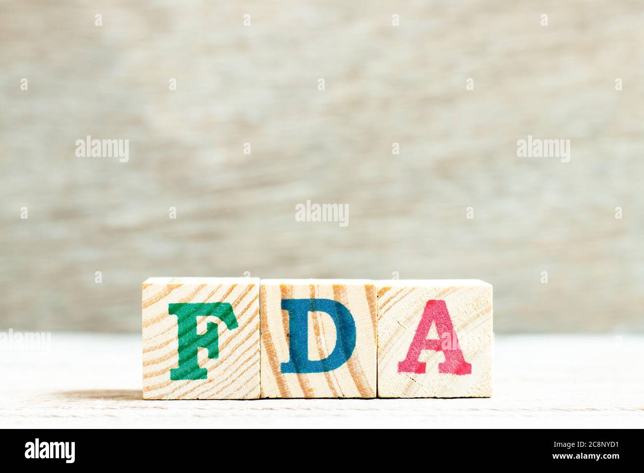 Alphabet letter in word FDA (abbreviation of food and drug ...