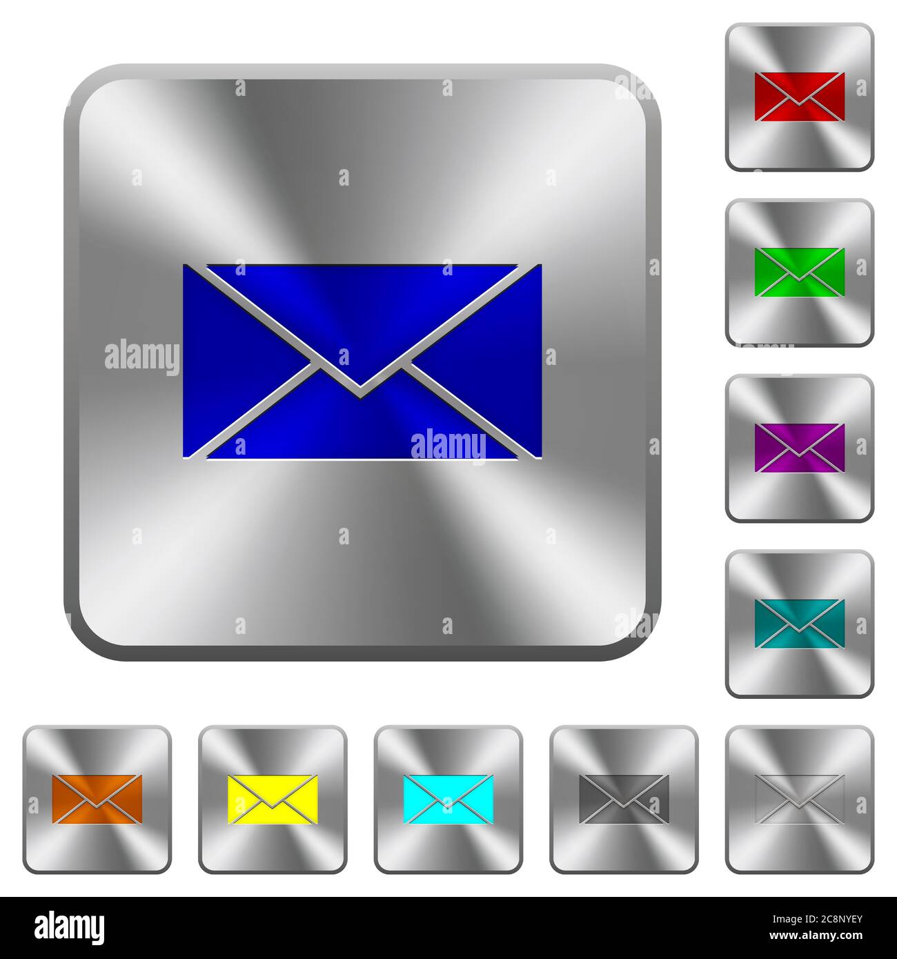 Silver envelope Stock Vector Images - Alamy