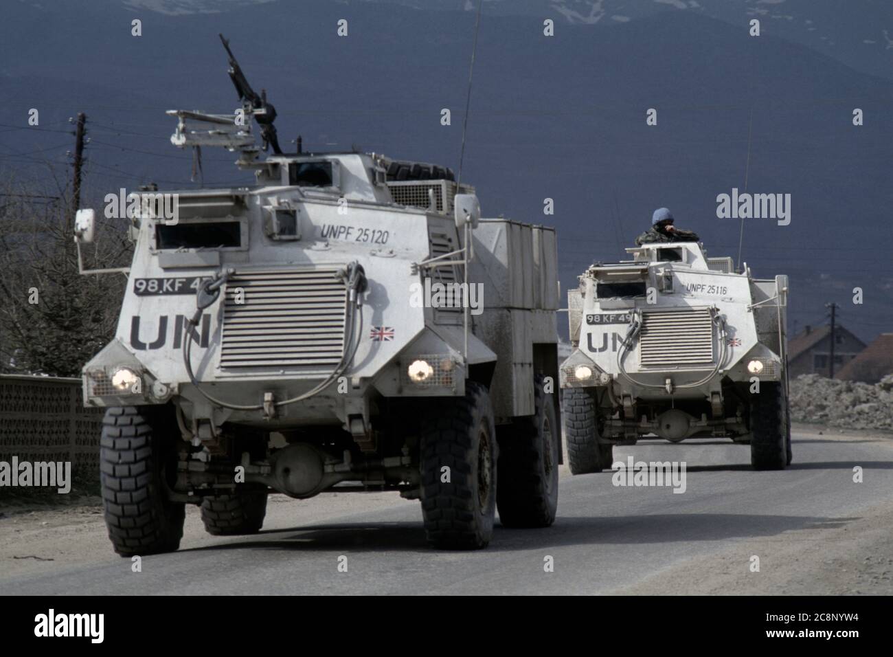 21st March 1994 During the war in Bosnia: a convoy of twenty British ...