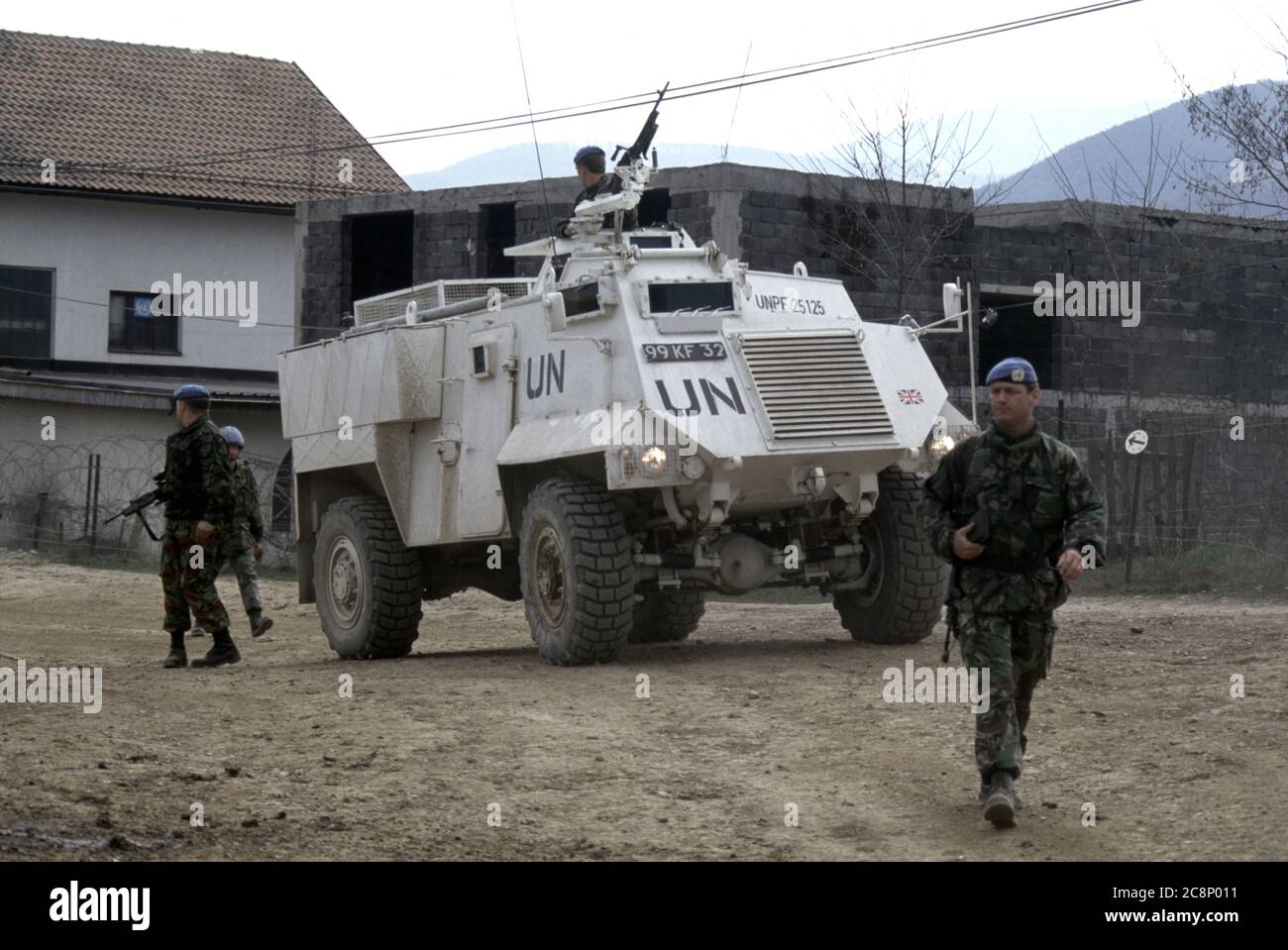 21st March 1994 During the war in Bosnia: the first of a convoy of ...