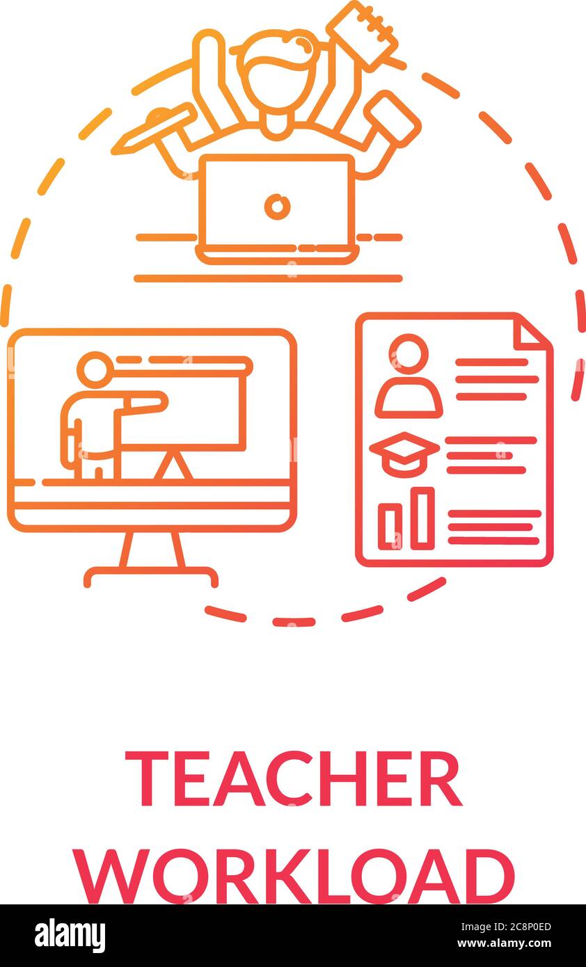 Workload stress teacher Stock Vector Images - Alamy