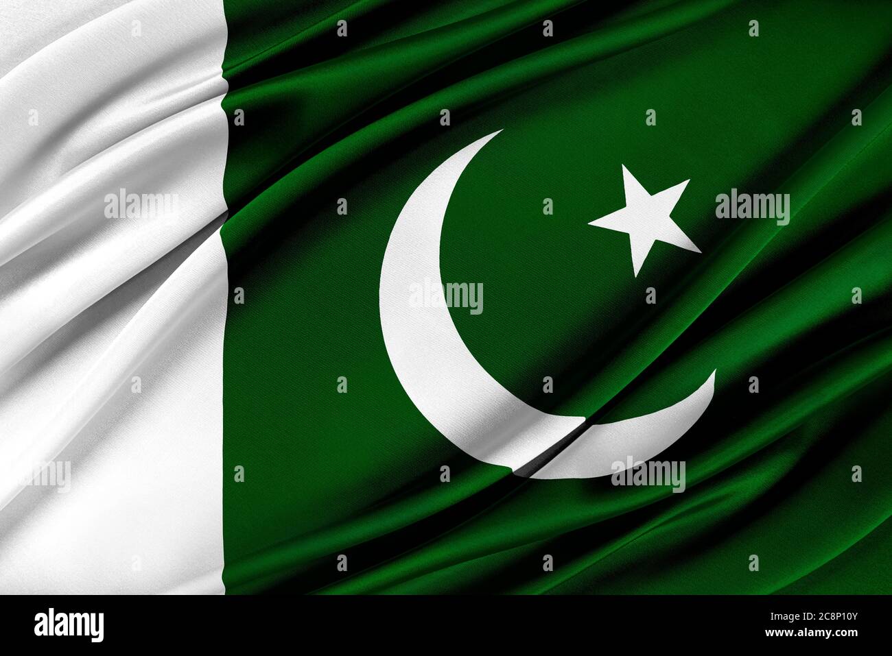 Colorful Pakistan flag waving in the wind Stock Photo - Alamy