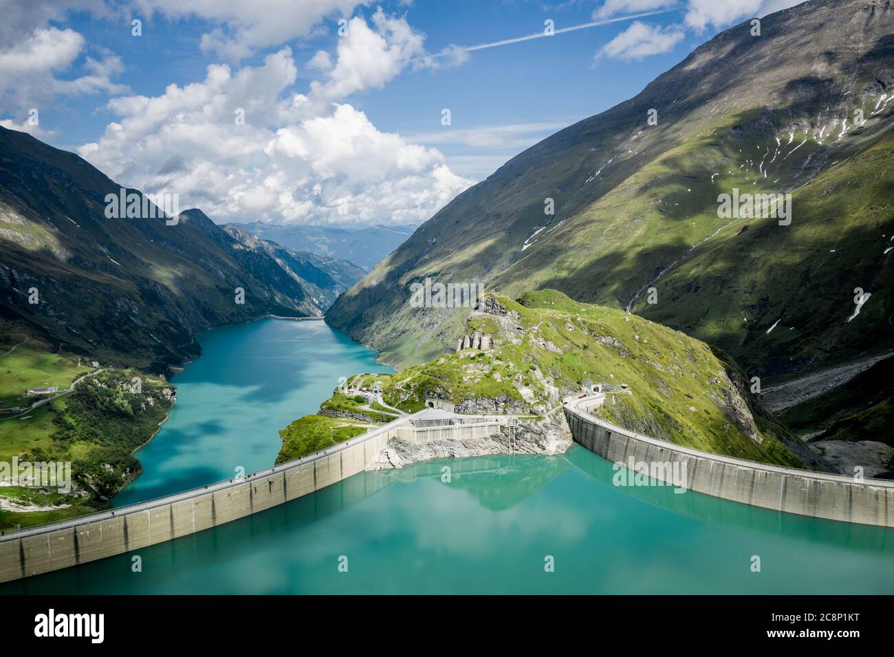 Mooserboden Reservoir Dam Kaprun Austria High Resolution Stock ...