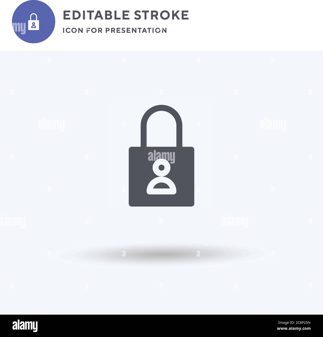 Login icon vector, filled flat sign, solid pictogram isolated on white ...