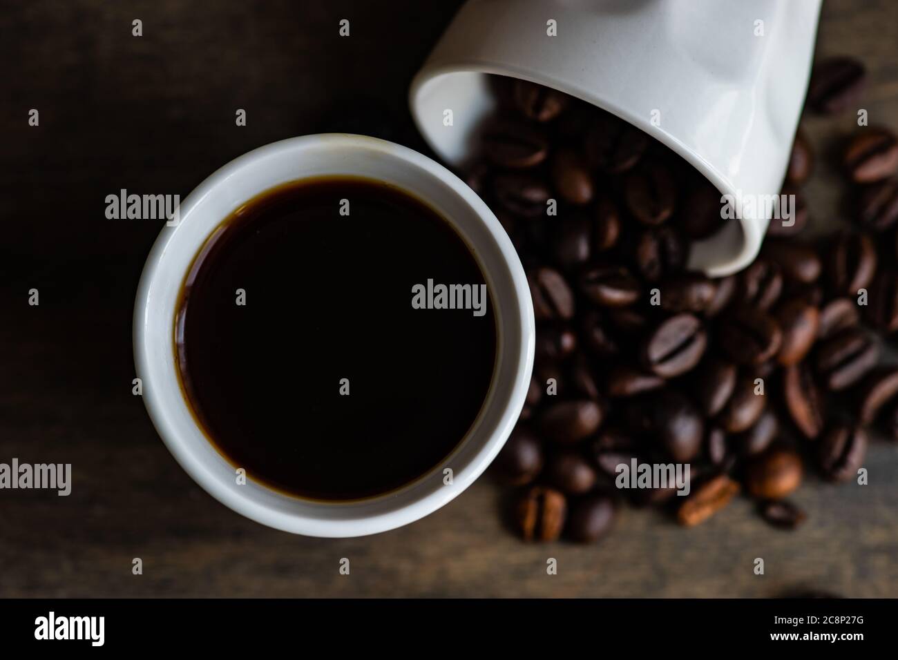 Pouring cup coffee coffee overflowing hi-res stock photography and ...