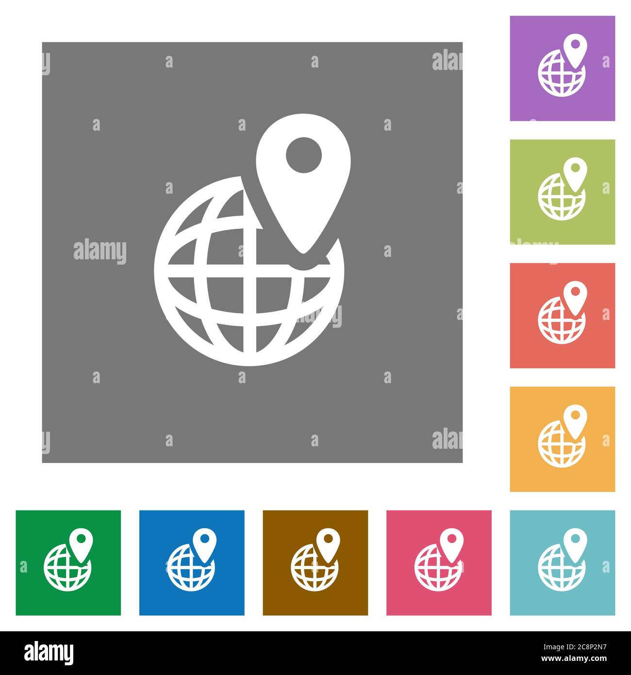 Map flat icon on purple background hi-res stock photography and images ...