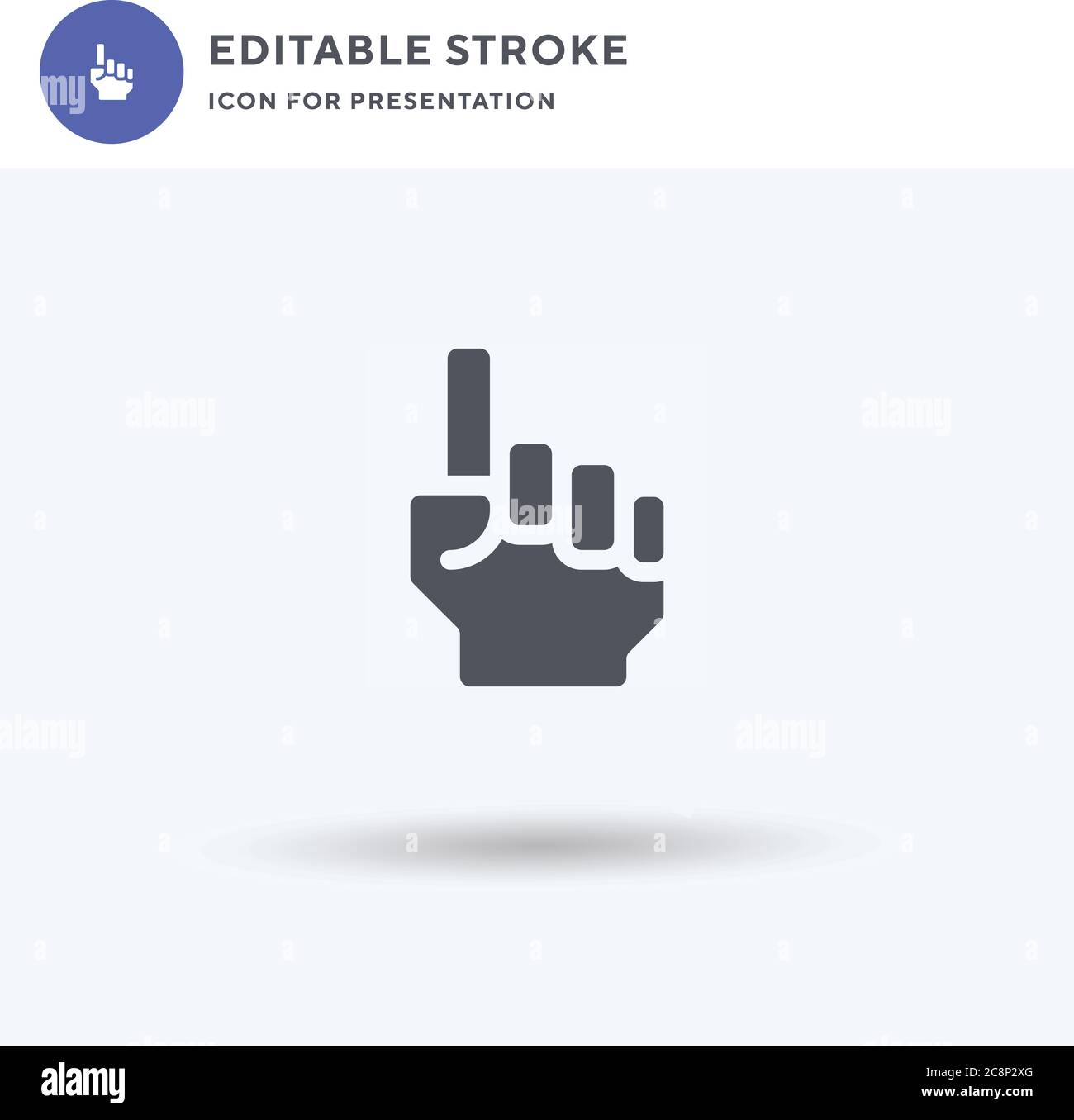 Foam Hand icon vector, filled flat sign, solid pictogram isolated on ...
