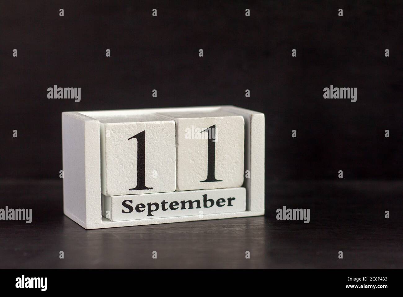 September 11 on a wooden calendar on a black background Stock Photo - Alamy