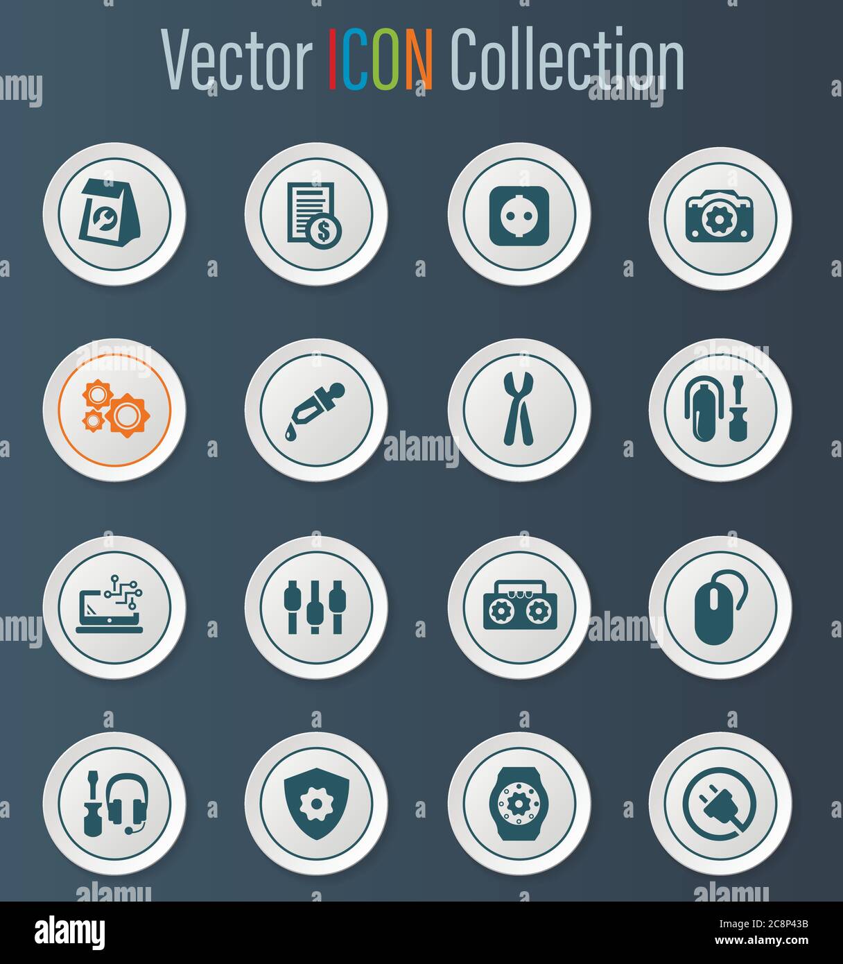 Electronic repair icons set Stock Vector Image & Art - Alamy