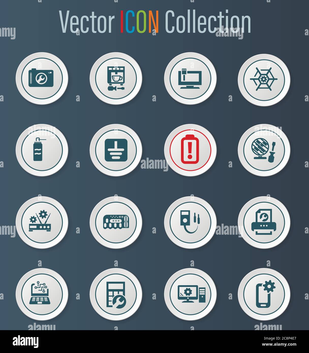 Electronic repair icons set Stock Vector Image & Art - Alamy