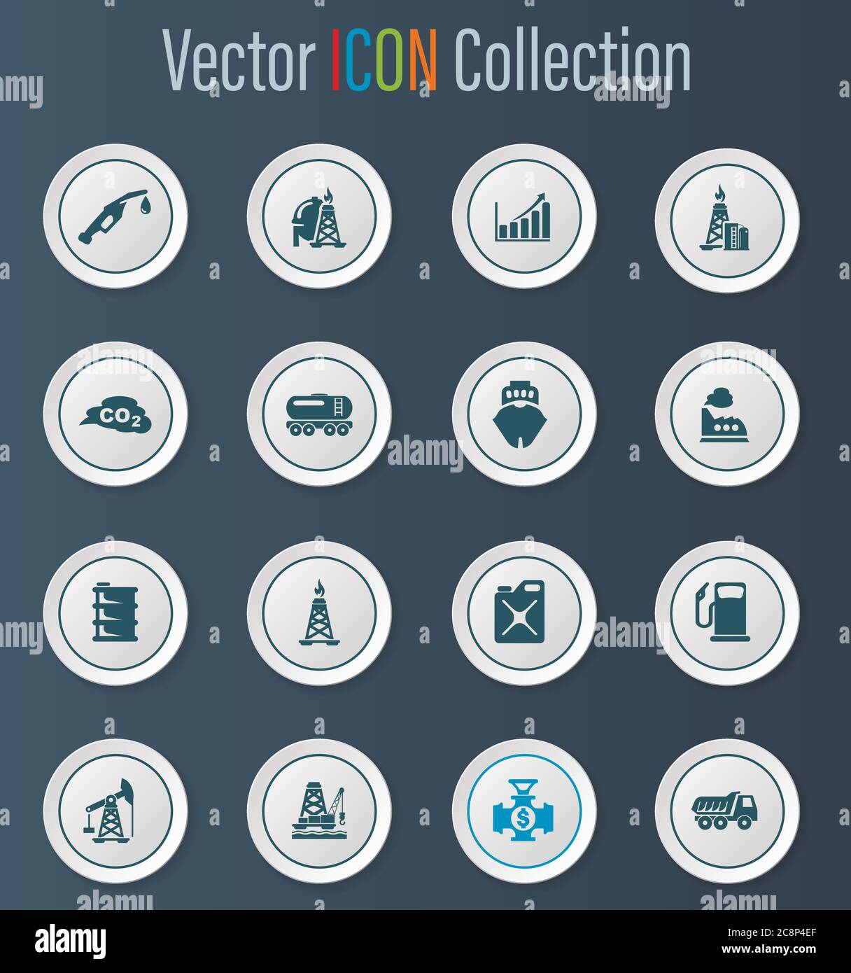 Extraction of oil icons set Stock Vector Image & Art - Alamy