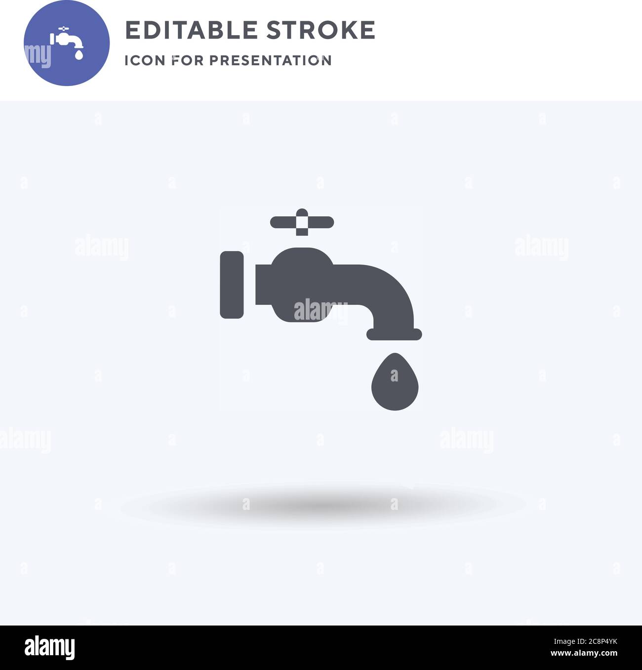 Water icon vector, filled flat sign, solid pictogram isolated on white ...