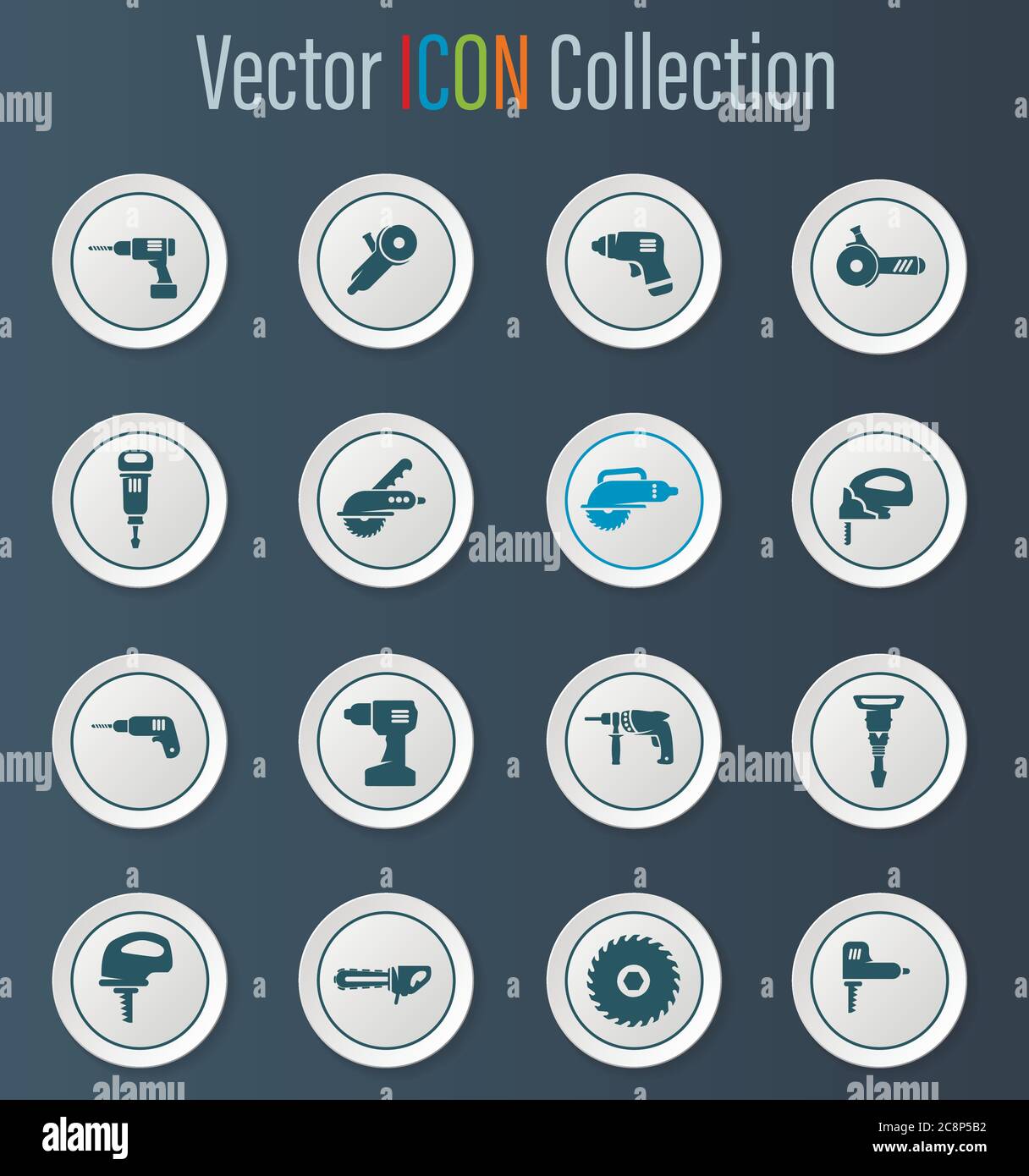 Power tools icons set Stock Vector Image & Art - Alamy