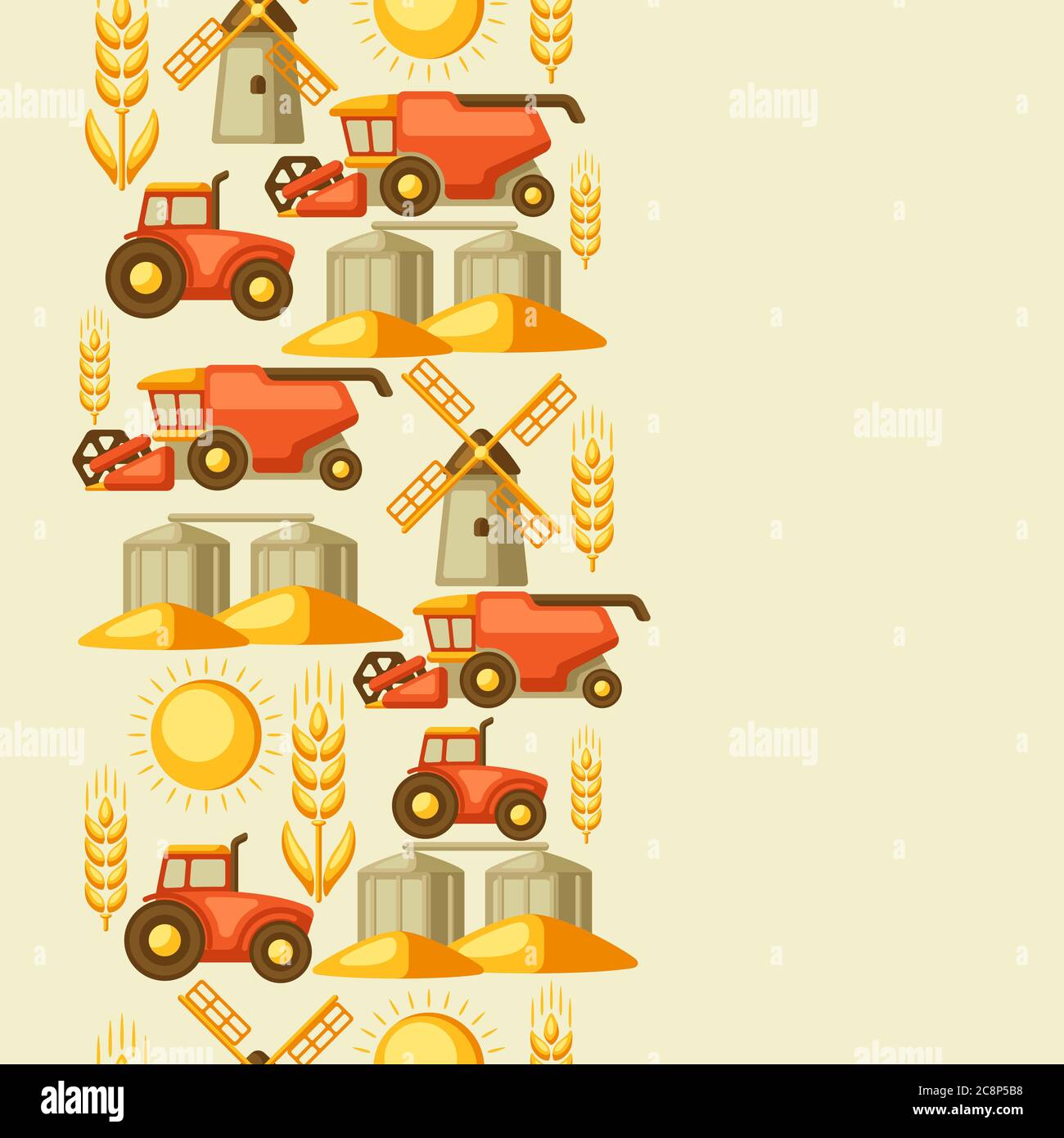 Seamless pattern of harvesting hi-res stock photography and images - Alamy