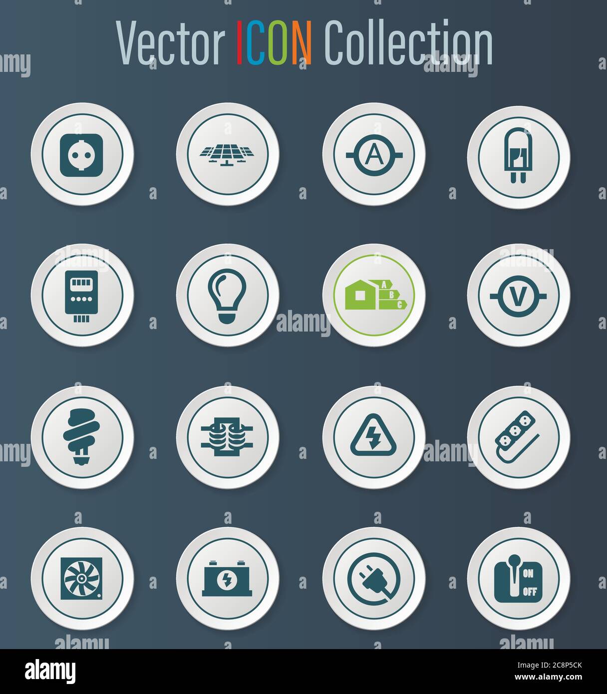 Electricity icon set Stock Vector Image & Art - Alamy