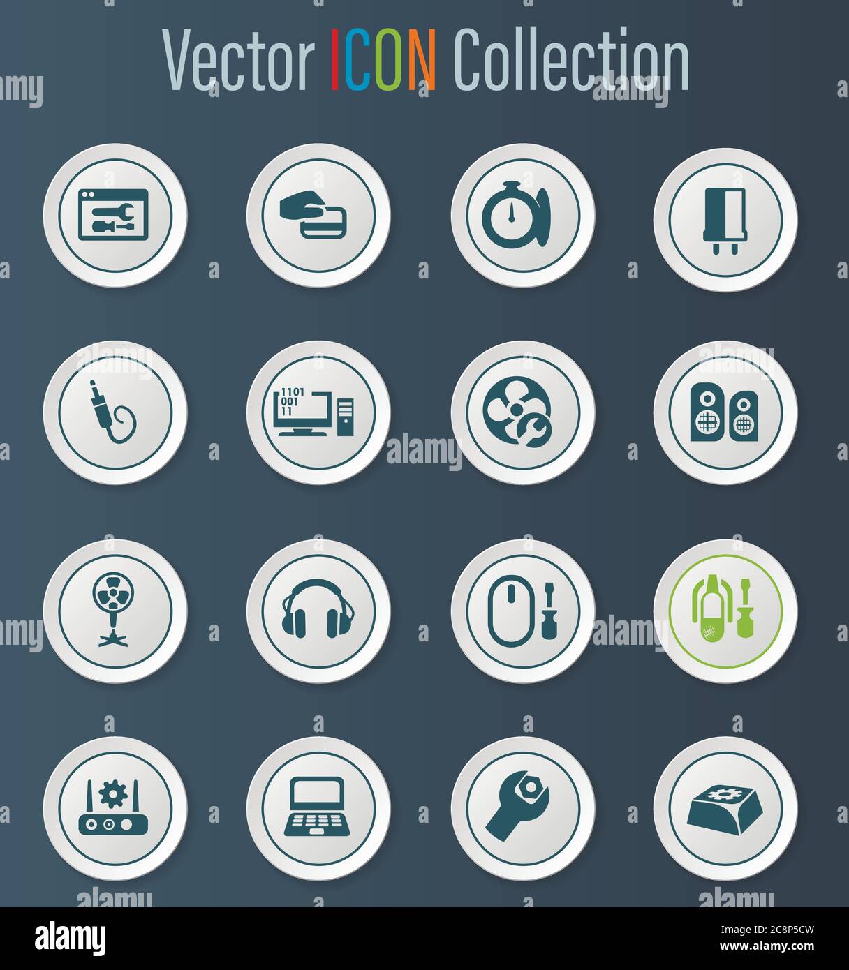 Electronic repair icons set Stock Vector Image & Art - Alamy