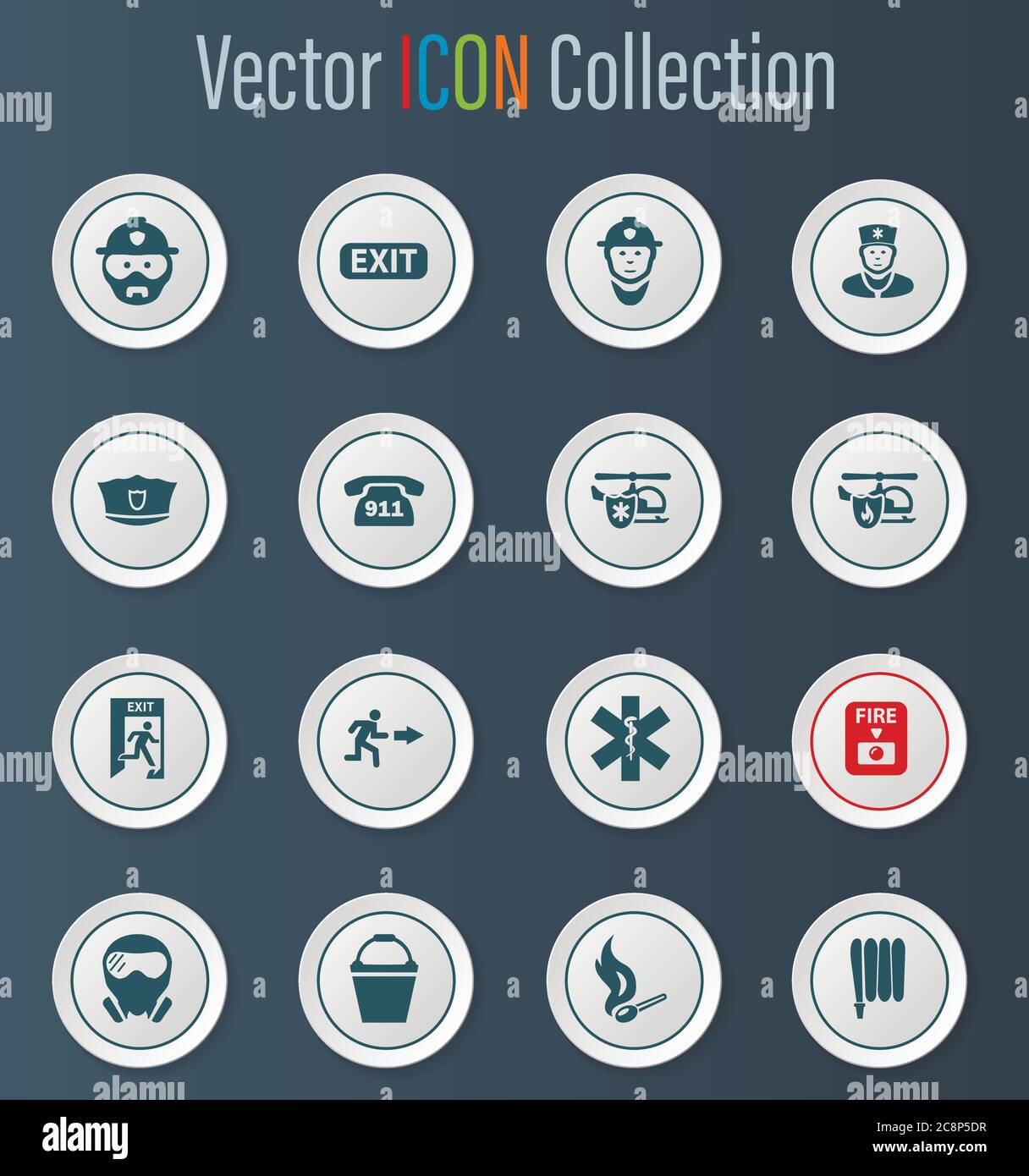 Emergency icons set Stock Vector Image & Art - Alamy