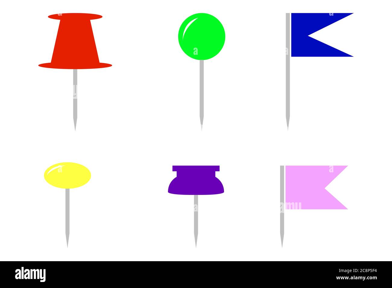 Pushpins vector vectors hi-res stock photography and images - Alamy