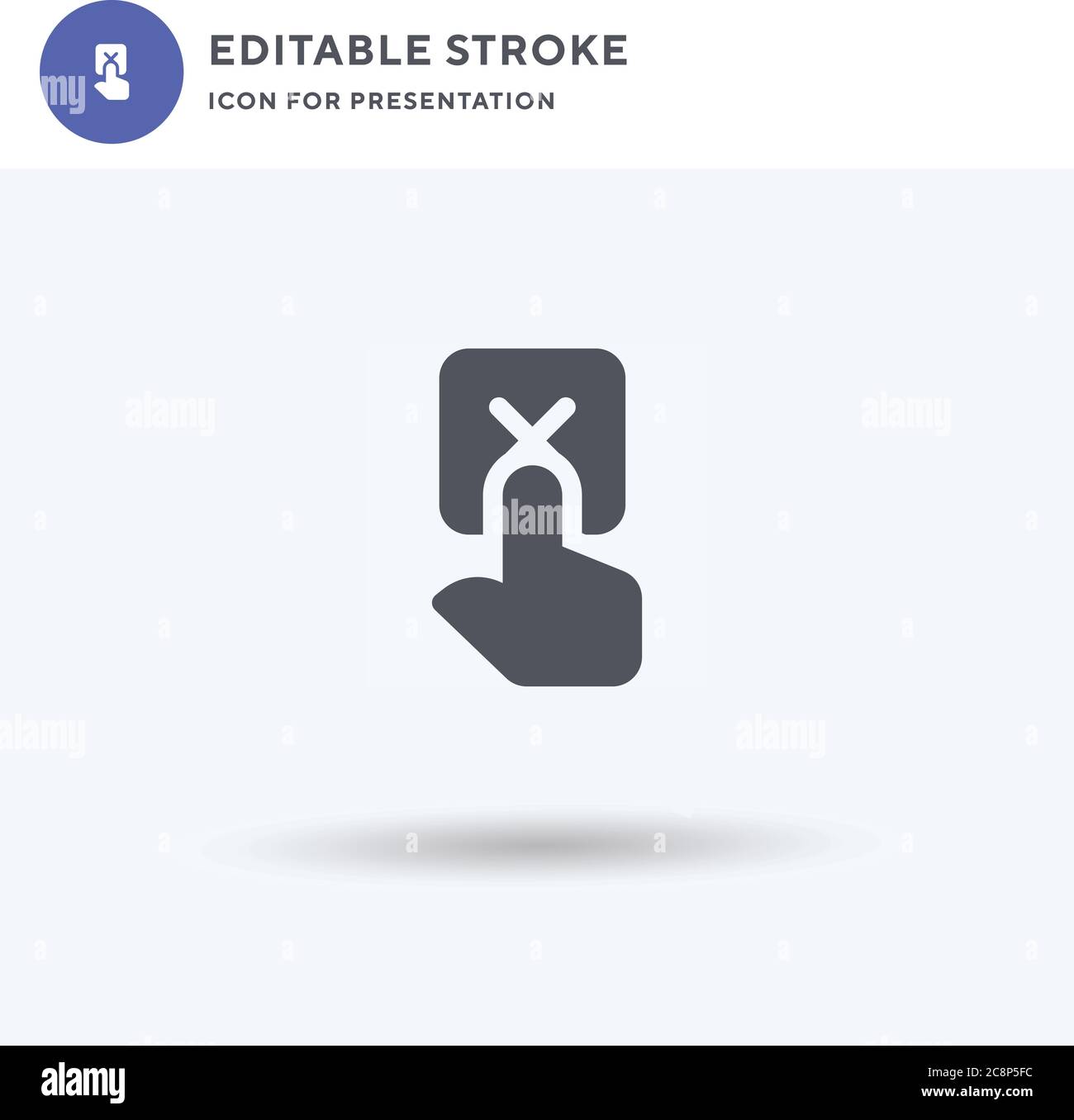 No icon vector, filled flat sign, solid pictogram isolated on white ...