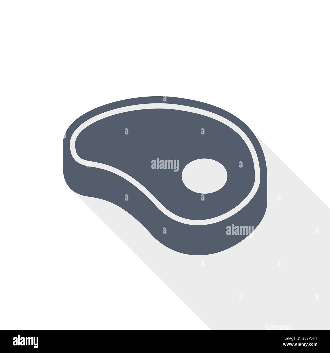 Meat icon, flat design vector steak illustration Stock Vector Image ...