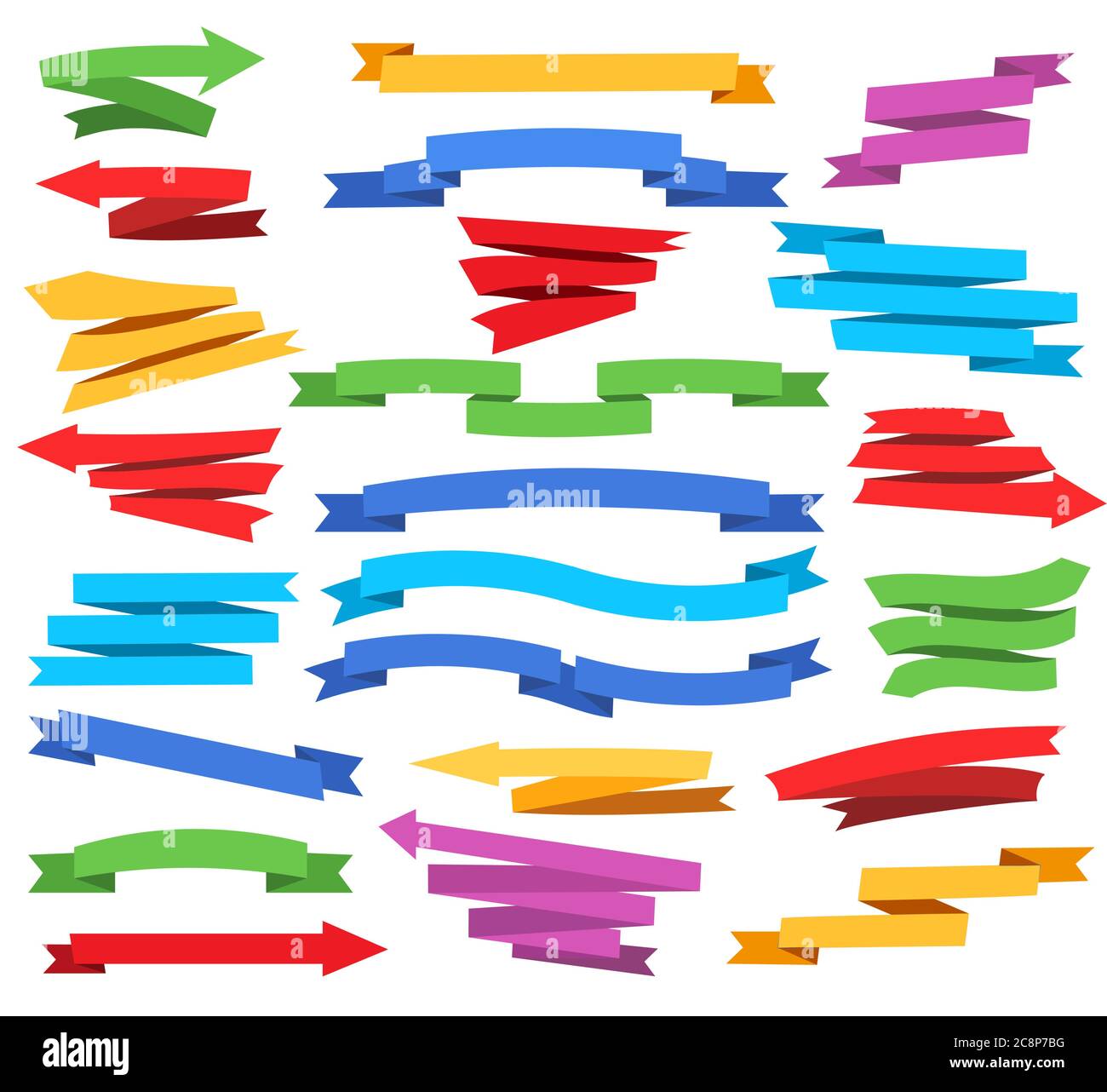 Colorful ribbons and pointers Stock Vector Image & Art - Alamy