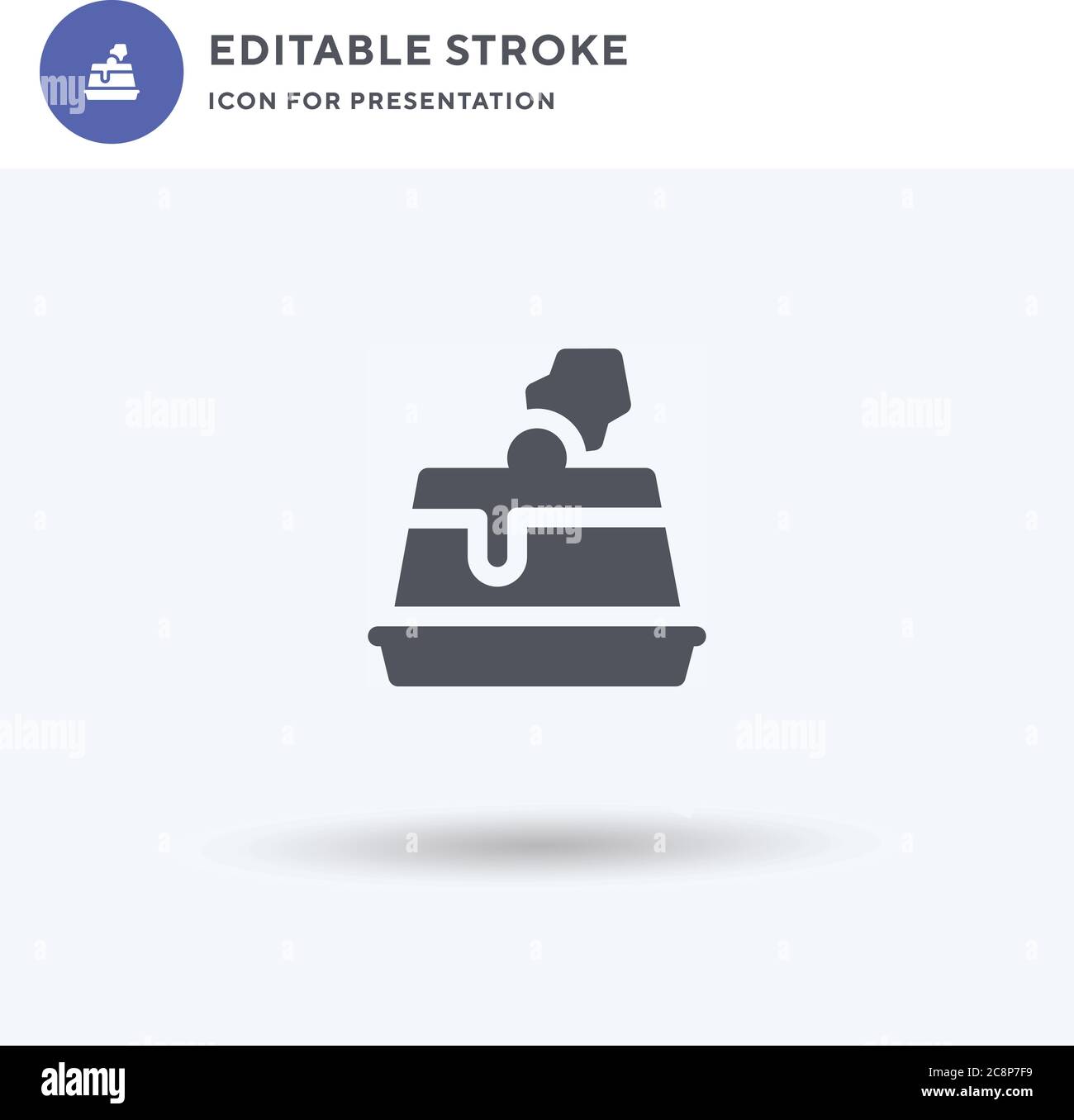 Pudding icon vector, filled flat sign, solid pictogram isolated on ...