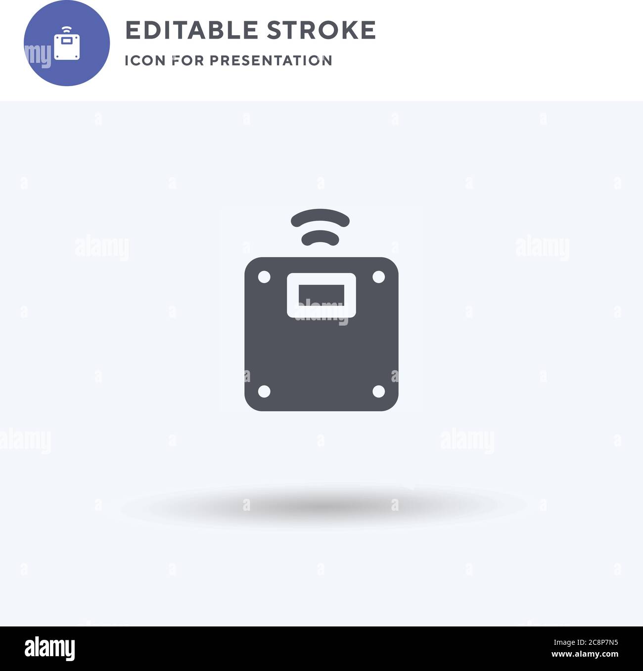 Weighing Machine icon vector, filled flat sign, solid pictogram ...