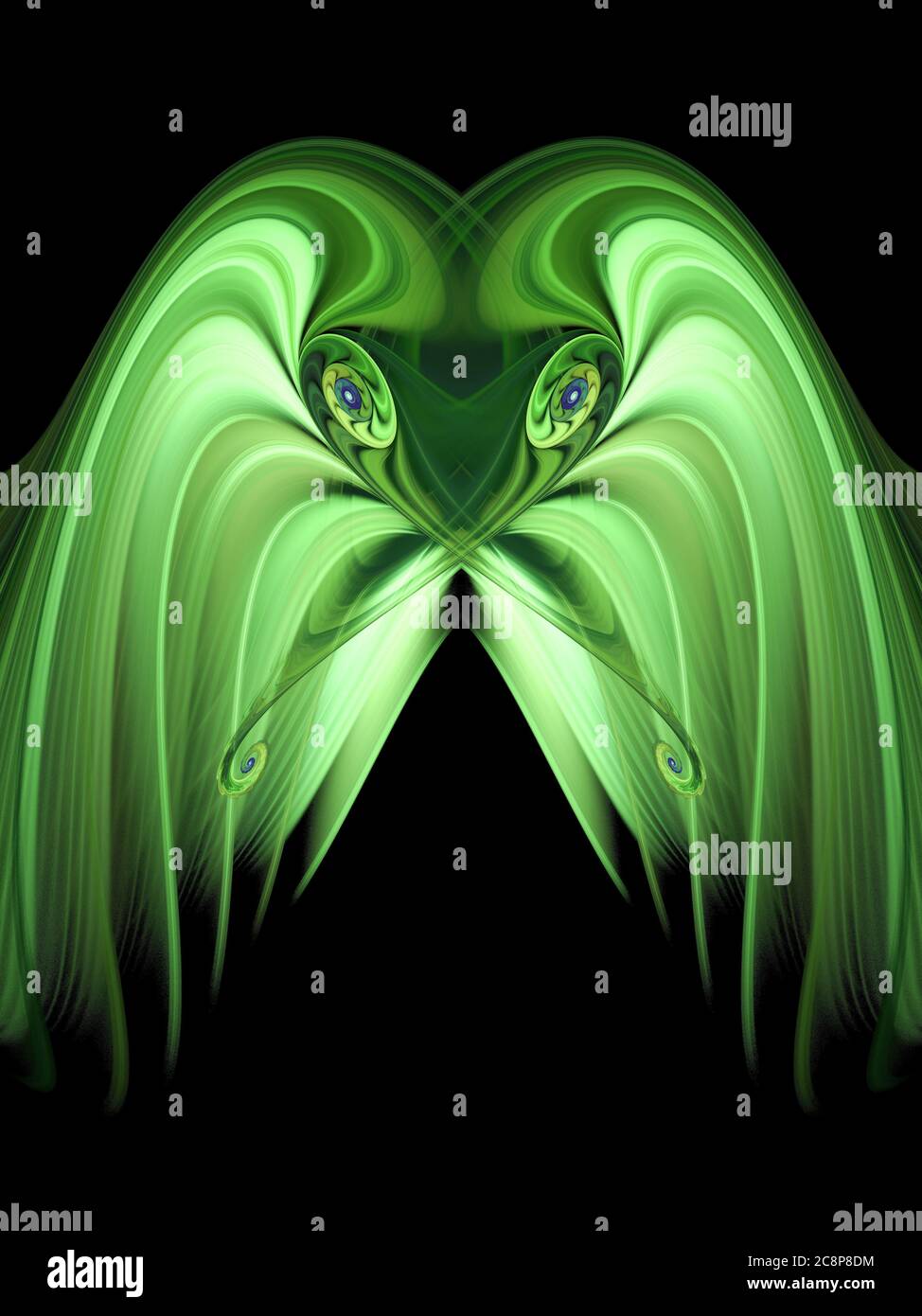 Green Snake - Flame Fractal Design Stock Photo - Alamy