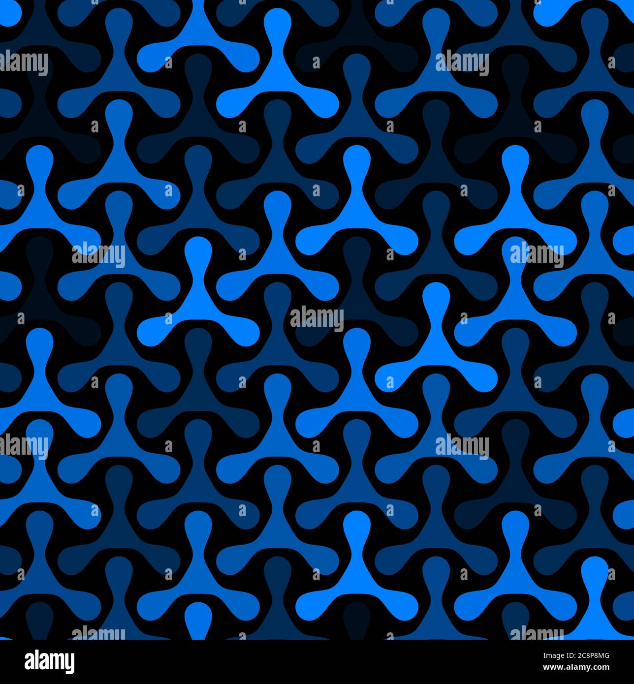 Seamless Geometric Sapphire Triangles on Black Background Vector ...