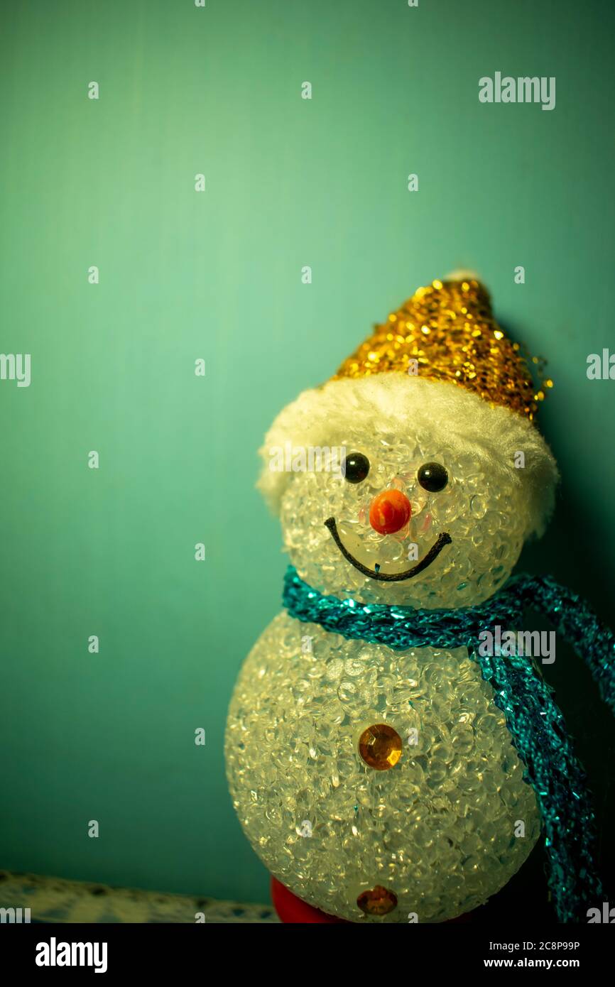 snowman showpiece made of glass beads Stock Photo - Alamy