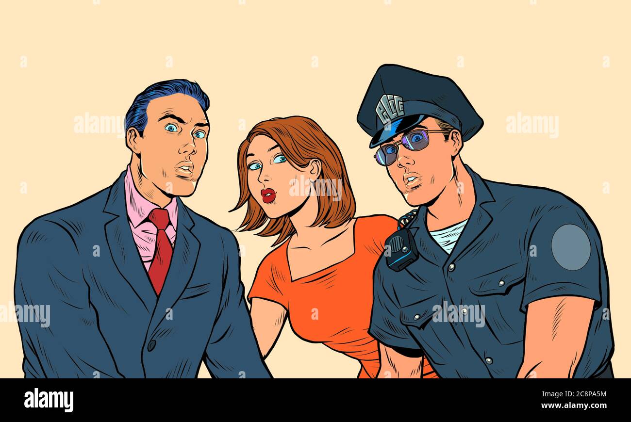 Police hug Stock Vector Images - Alamy