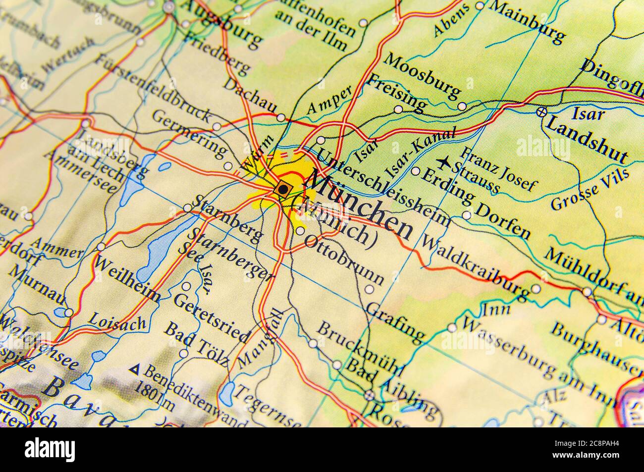 Munchen map hi-res stock photography and images - Alamy