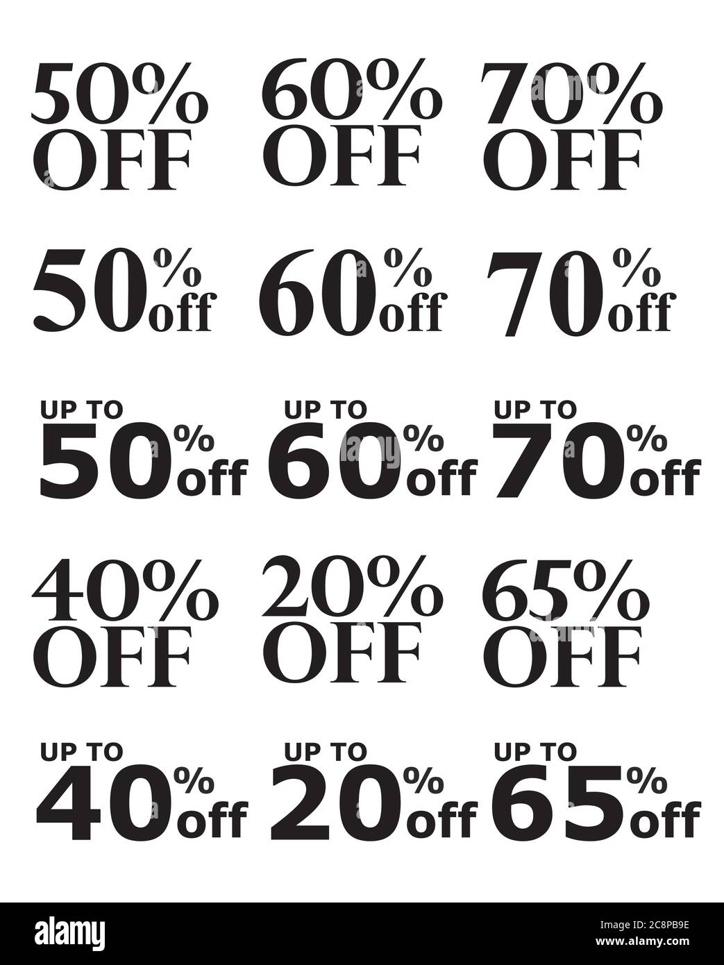 offer letters or numbers vector illustration Stock Vector Image & Art ...