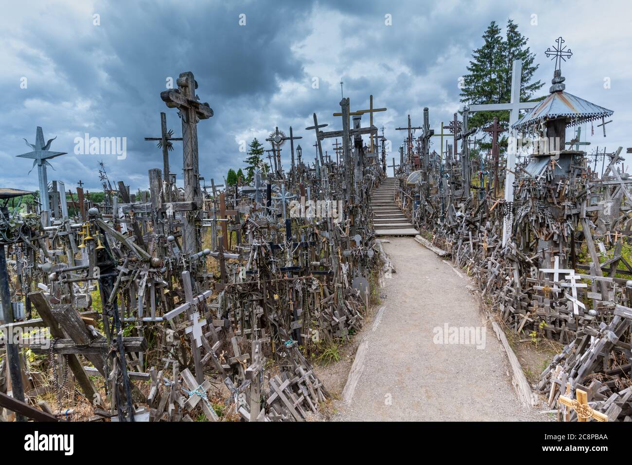 Hill of Crosses, a captivating site in northern Lithuania, where ...