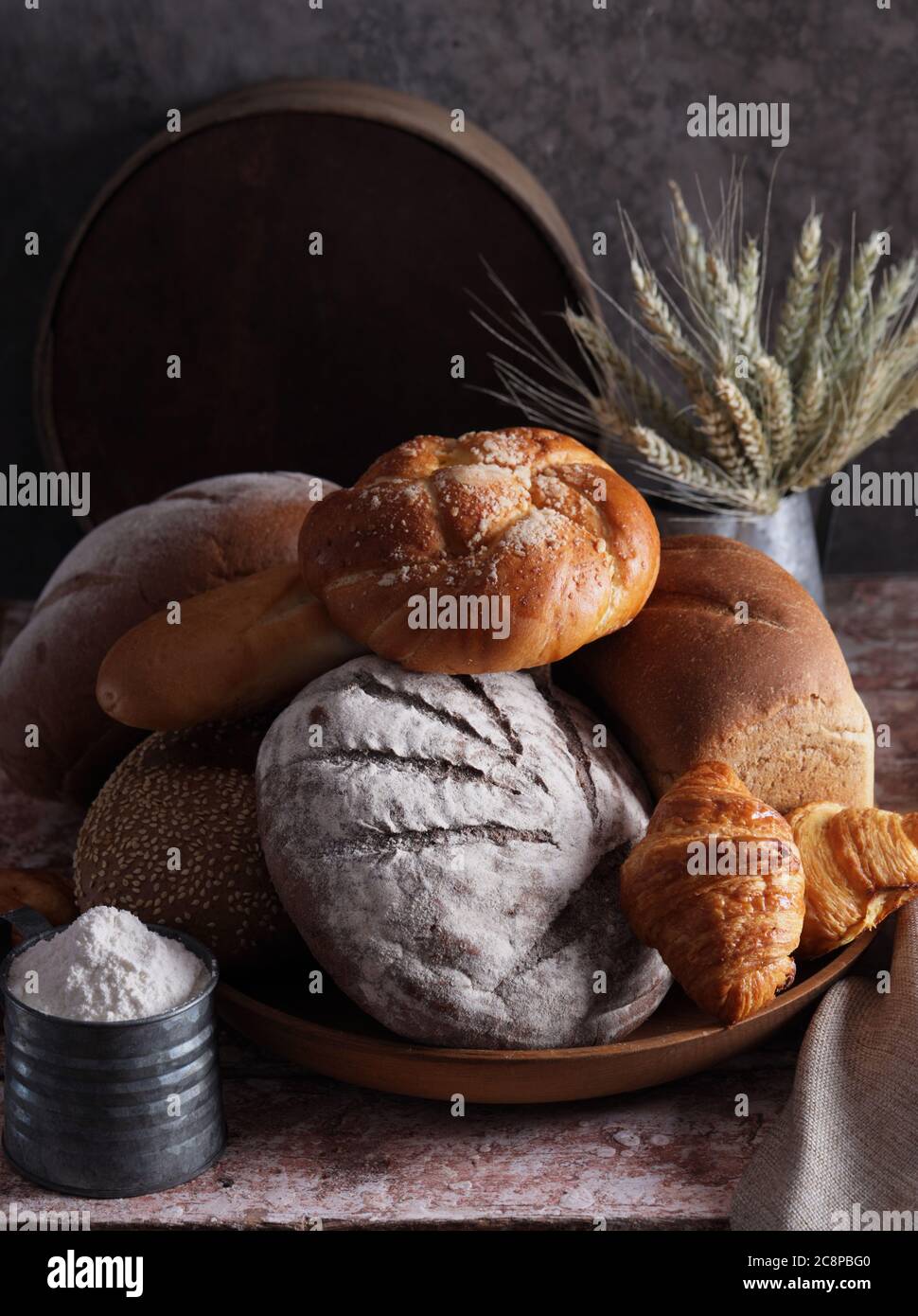 assortment of bakery fresh bread and buns Stock Photo - Alamy