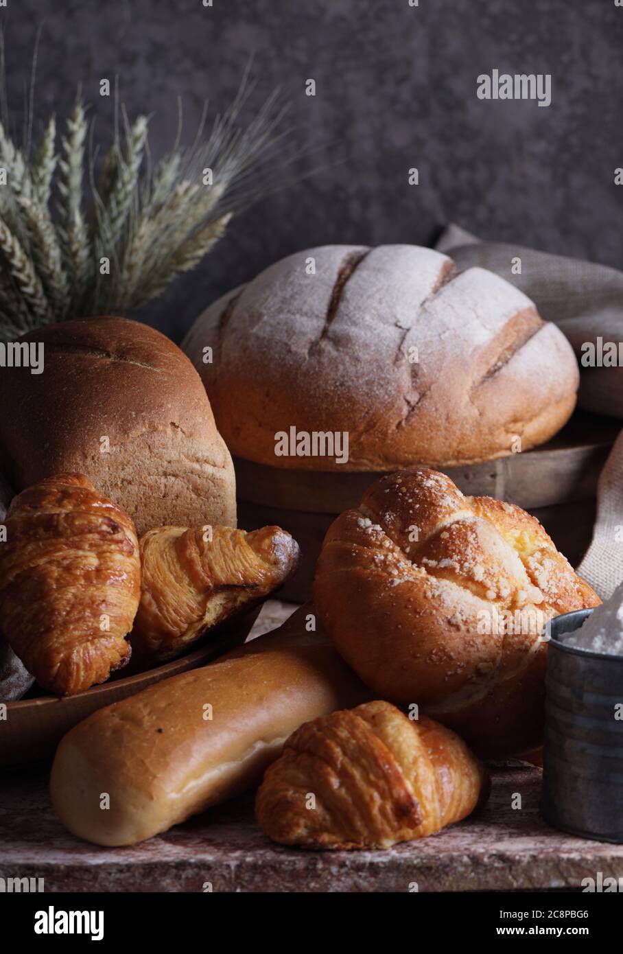 assortment of bakery fresh bread and buns Stock Photo - Alamy