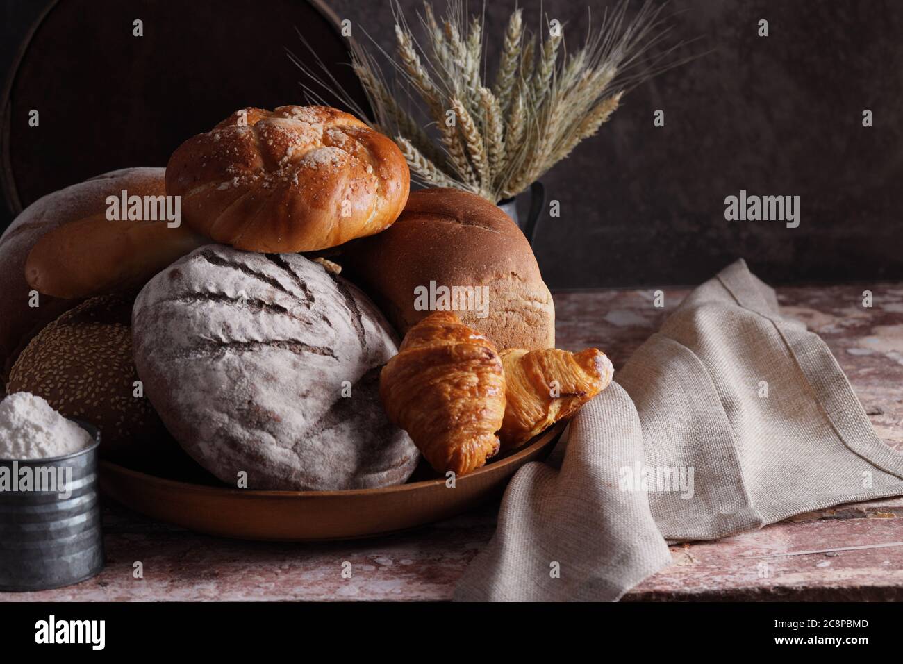 assortment of bakery fresh bread and buns Stock Photo - Alamy
