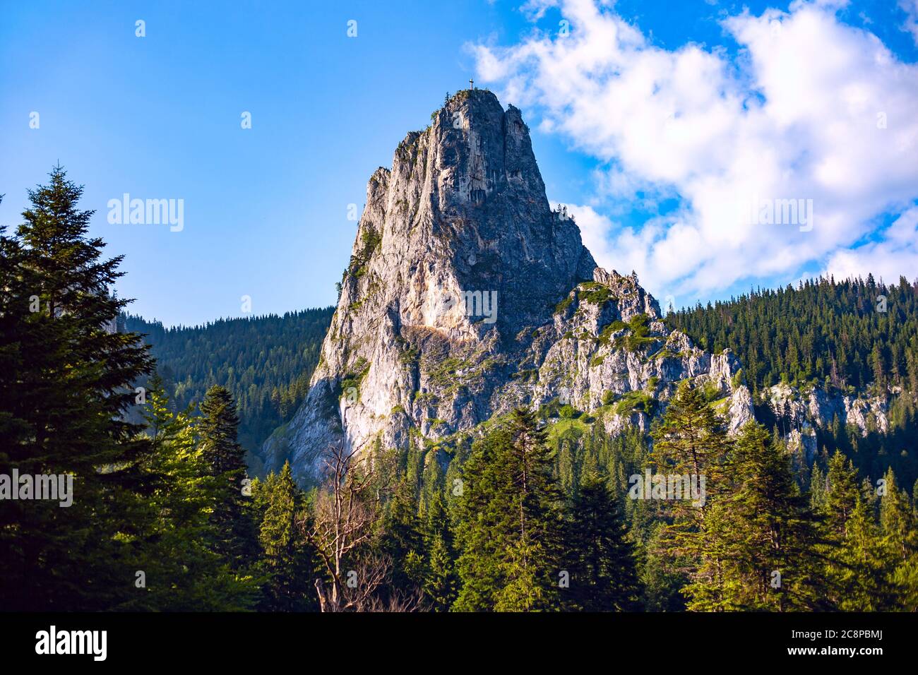 The Mountains Peak Of The Altar Of Bicaz Canyon. Landscape of mountain ...