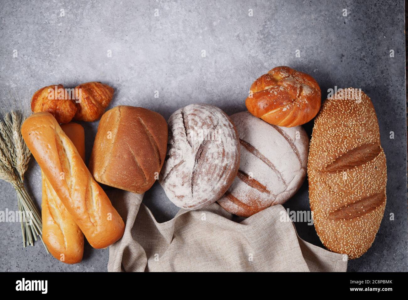assortment of bakery fresh bread and buns Stock Photo - Alamy