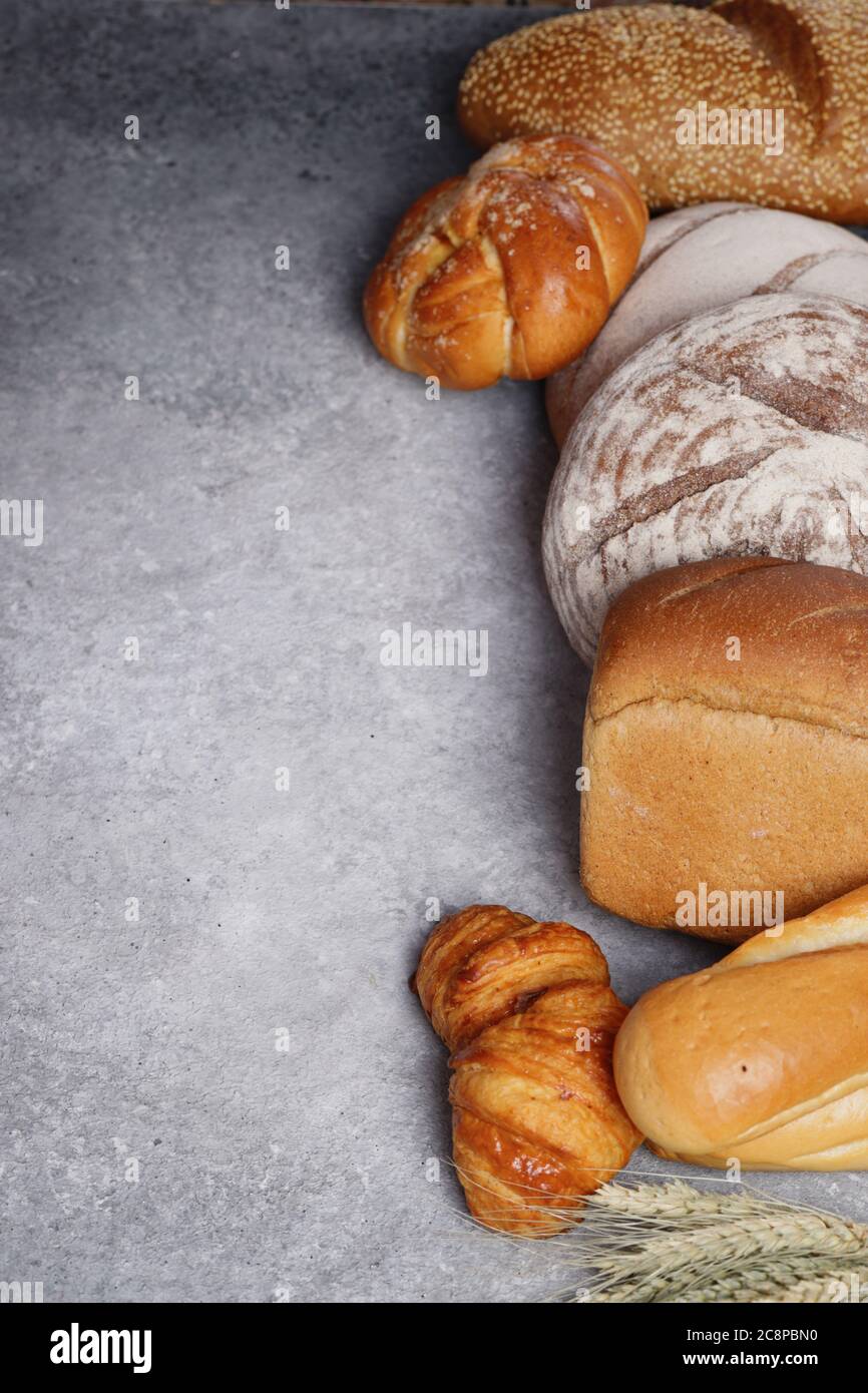 assortment of bakery fresh bread and buns Stock Photo - Alamy