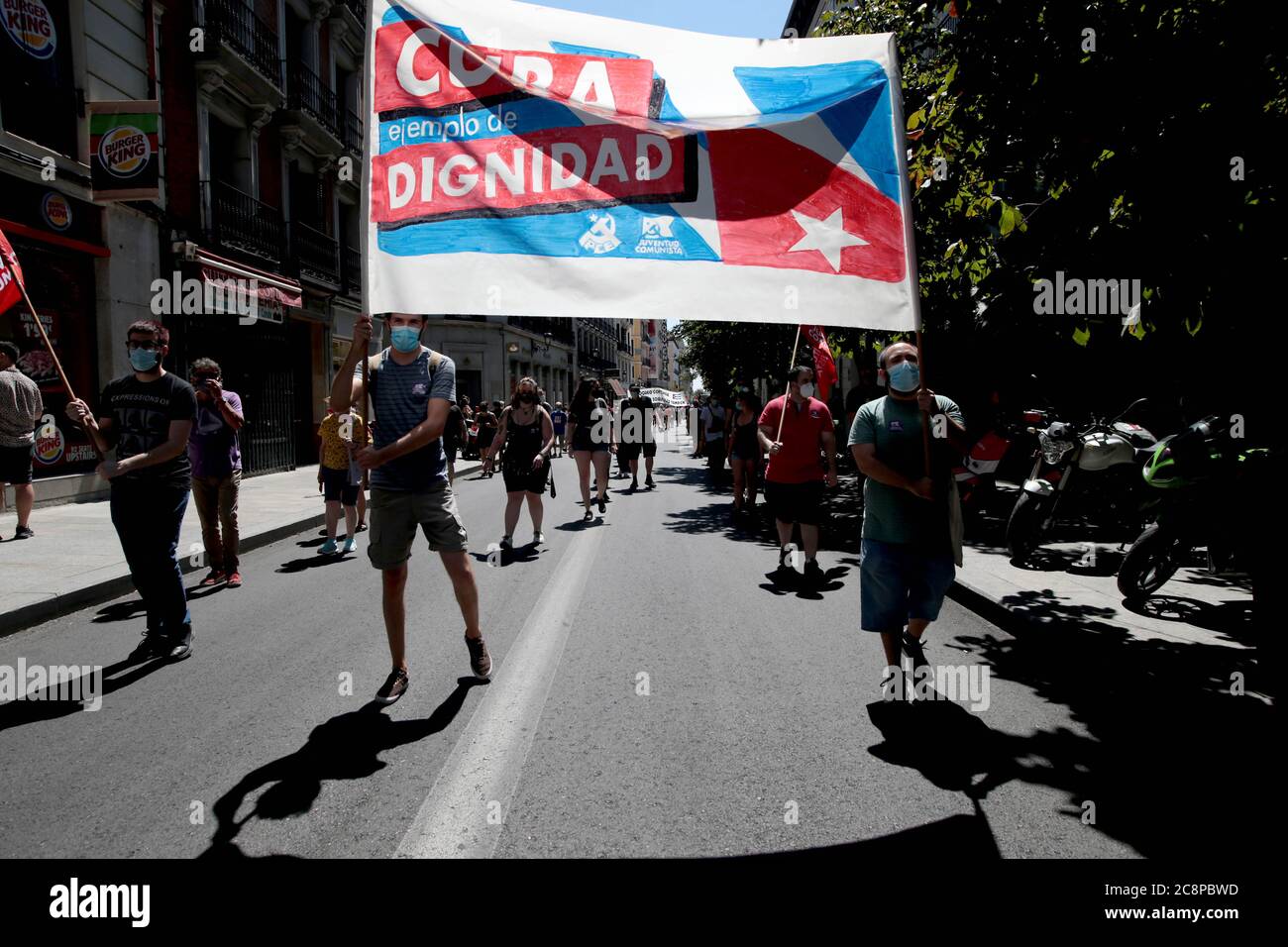 Madrid, Spain; 26/07/2020.- Commemorative mobilization in Madrid, Spain ...