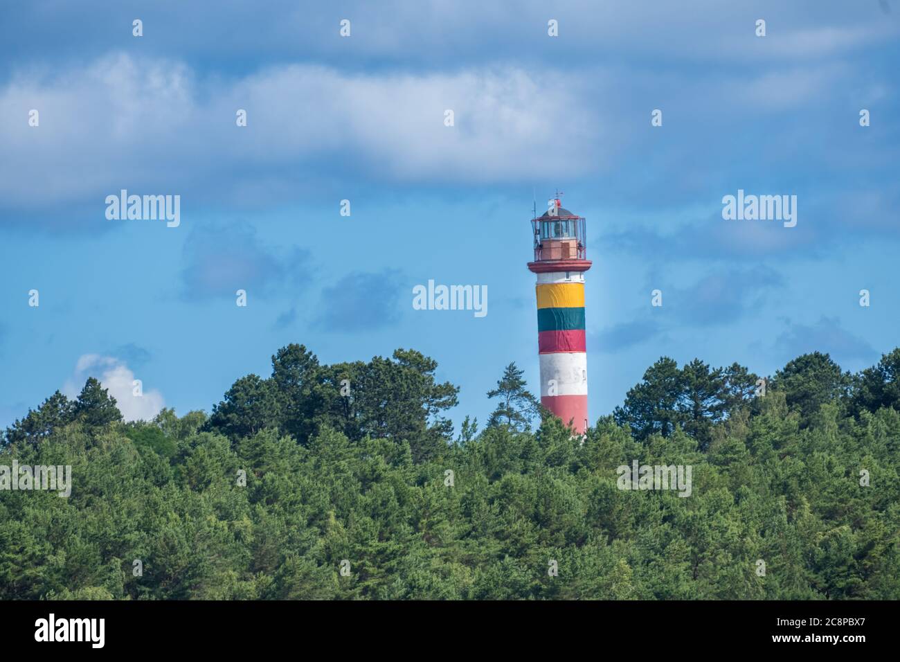 Lighthouse, Nida, Neringa, Lithuania, in the Curonian Spit National ...