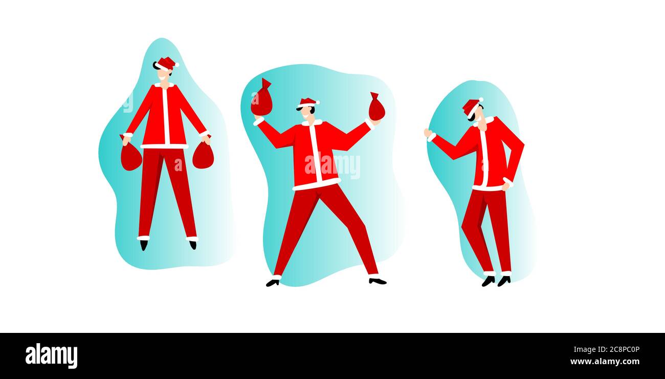 Set santa claus in Stock Vector Images - Alamy