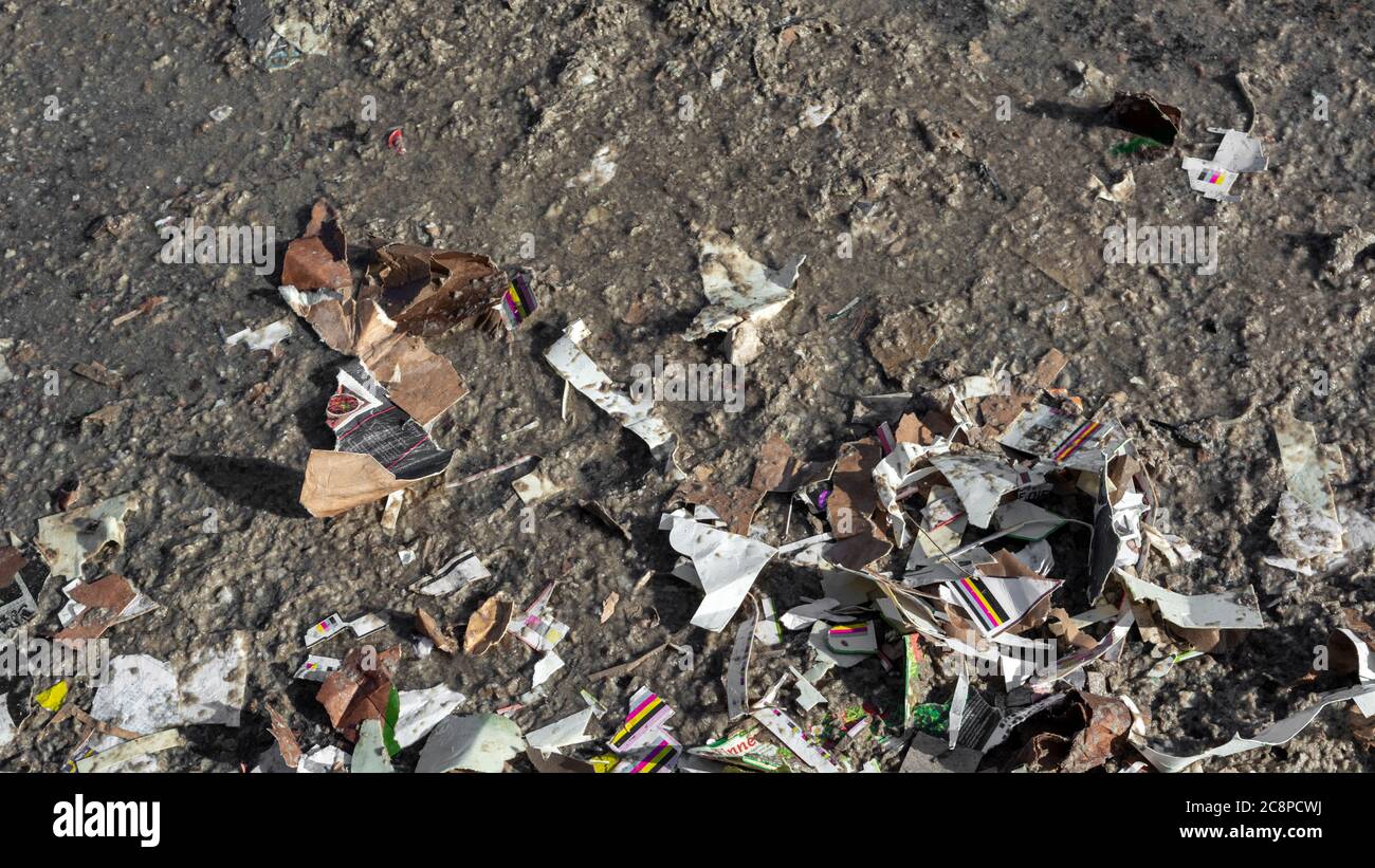 Waste paper for Recycling. Background of paper textures, Paper garbage ...