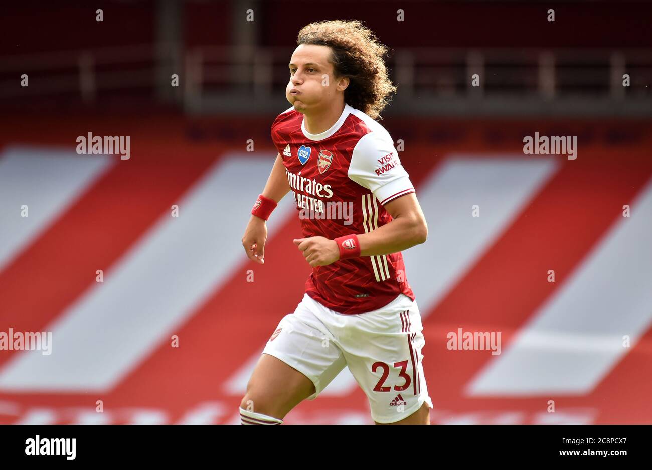Arsenal's David Luiz during the Premier League match at the Emirates ...