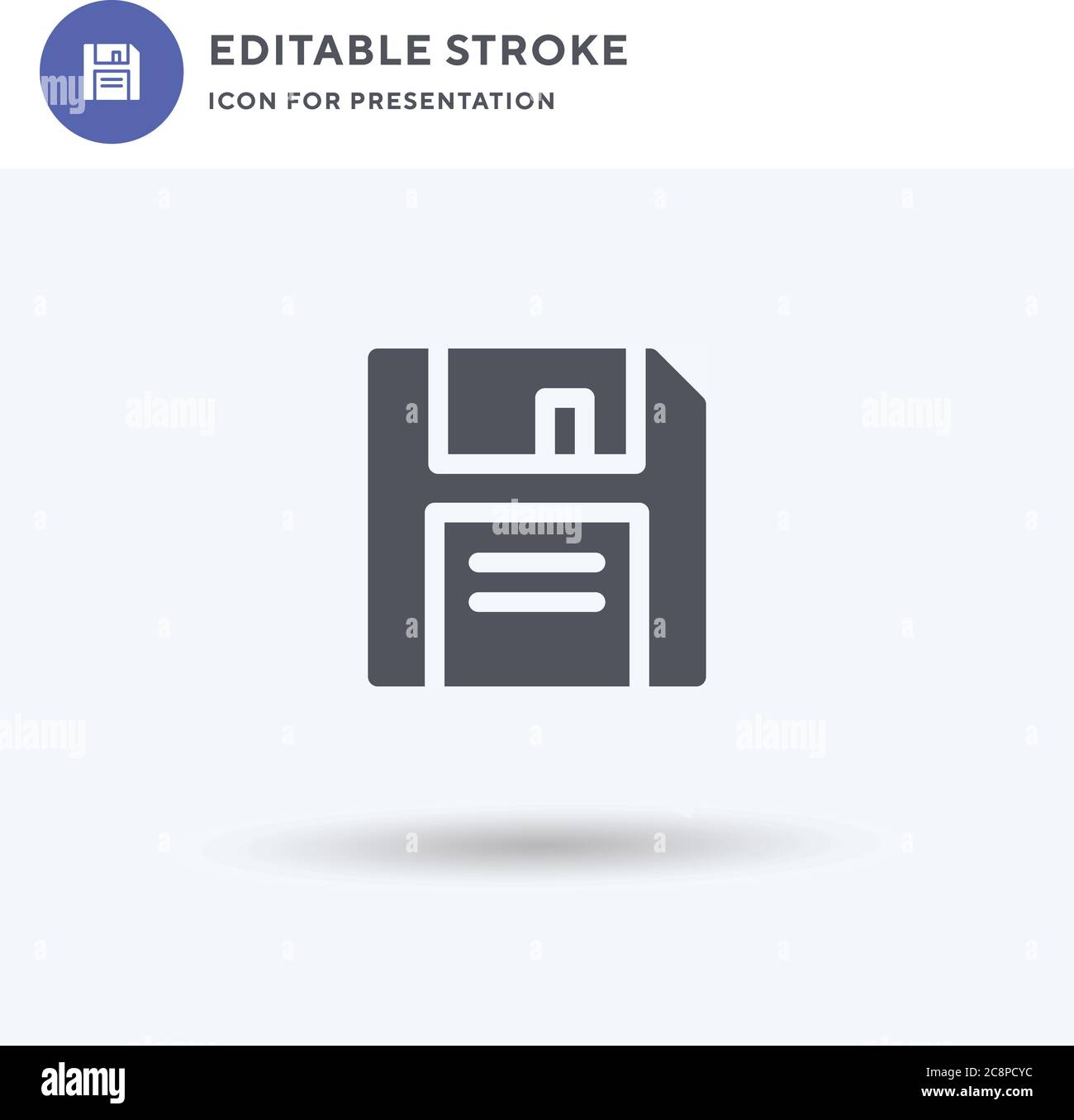 Floppy Disk icon vector, filled flat sign, solid pictogram isolated on ...